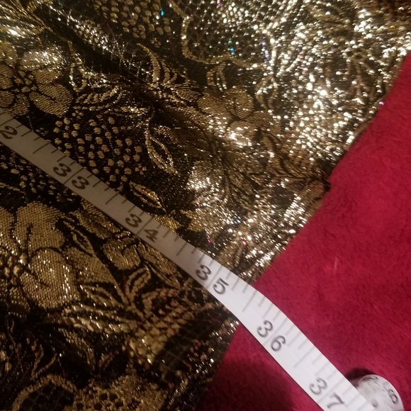 IB Diffusion | Skirts | Ib Diffusion Gold Floral Lame Midi Skirt | Poshmark